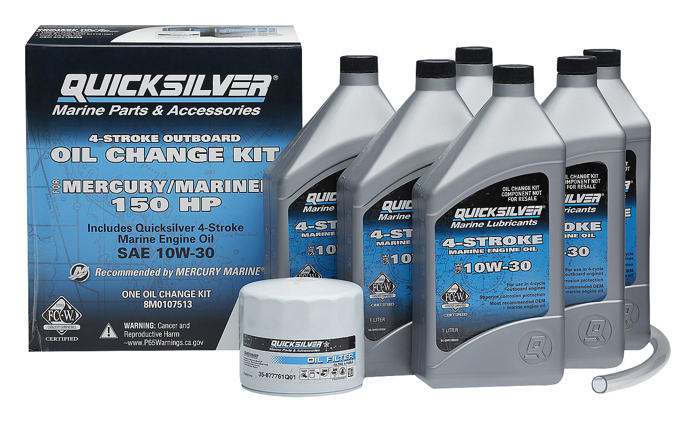 Quicksilver Oil Change Kit 10W-30 for Mercury 150hp Engines | Bass Pro ...